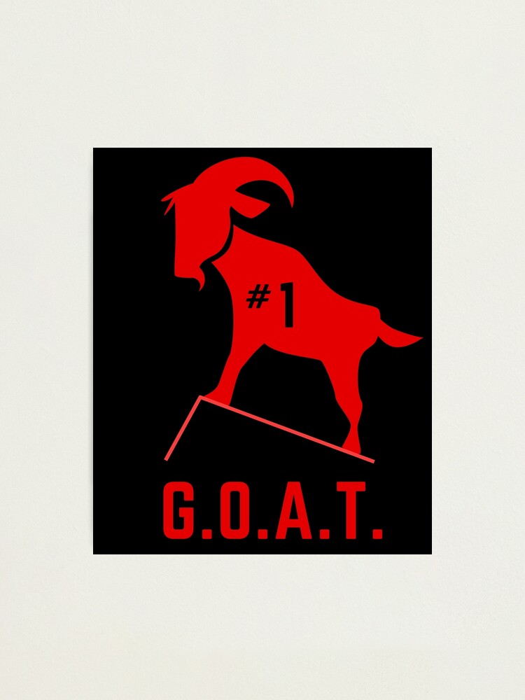 "G.O.A.T. - Greatest of All Time, Number 1 (Red)" Photographic Print by ...