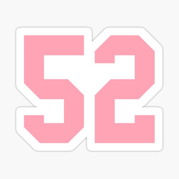 "52 Number Fifty two Girls Jersey" Sticker for Sale by elhefe | Redbubble