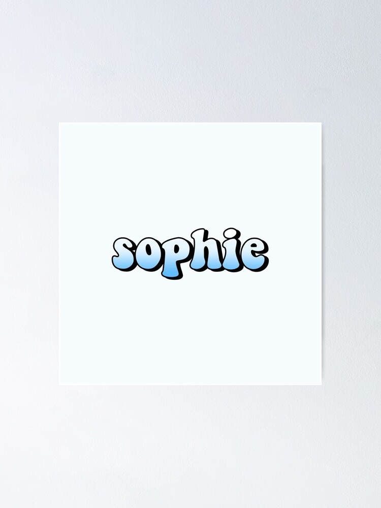 "aesthetic pastel blue gradient sophie name" Poster by STAR10008 ...
