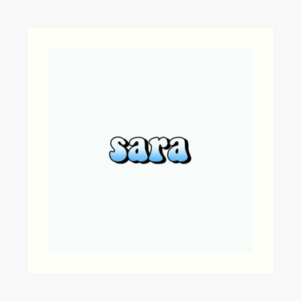 "aesthetic pastel blue gradient sara name" Art Print by STAR10008 ...