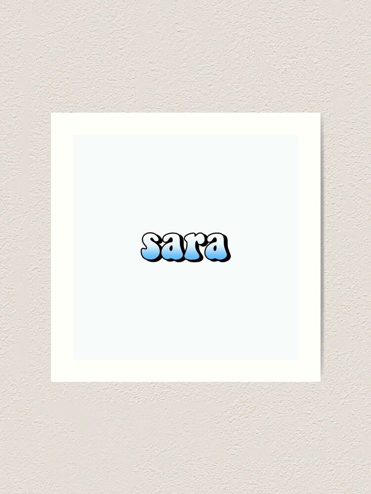 "aesthetic pastel blue gradient sara name" Art Print by STAR10008 ...