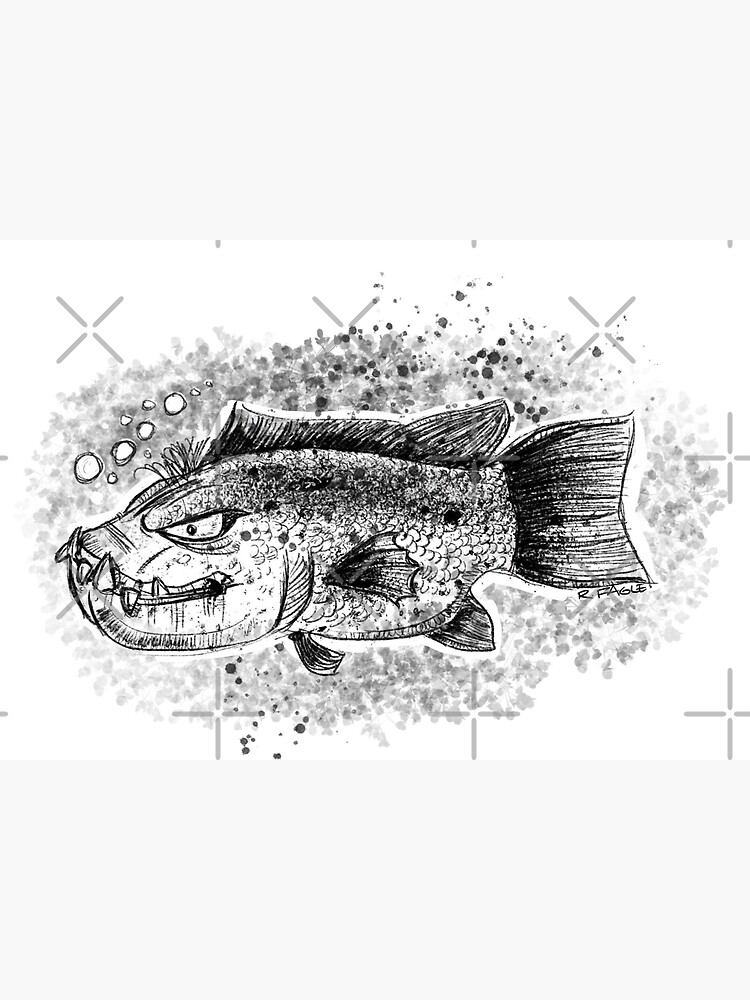 "Grumpy Fish" Sticker for Sale by magichammer | Redbubble