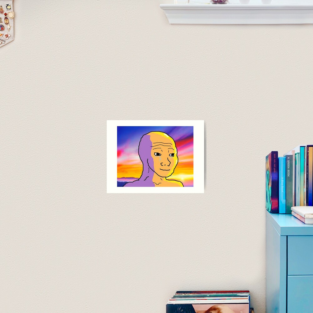 "Sunset Happy Wojak" Art Print for Sale by cnwobu7 | Redbubble