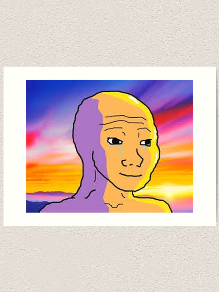 "Sunset Happy Wojak" Art Print for Sale by cnwobu7 | Redbubble