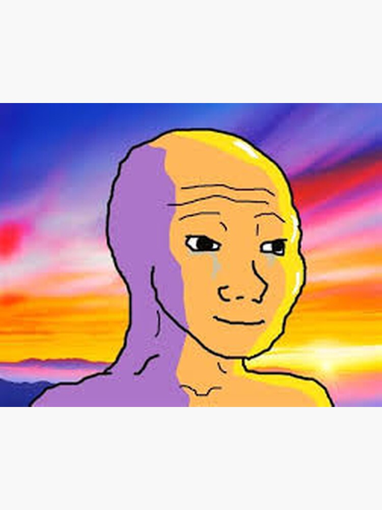 "Sunset Happy Wojak" Sticker for Sale by cnwobu7 | Redbubble