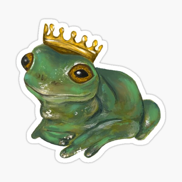 "frog prince" Sticker by oliviaaho | Redbubble