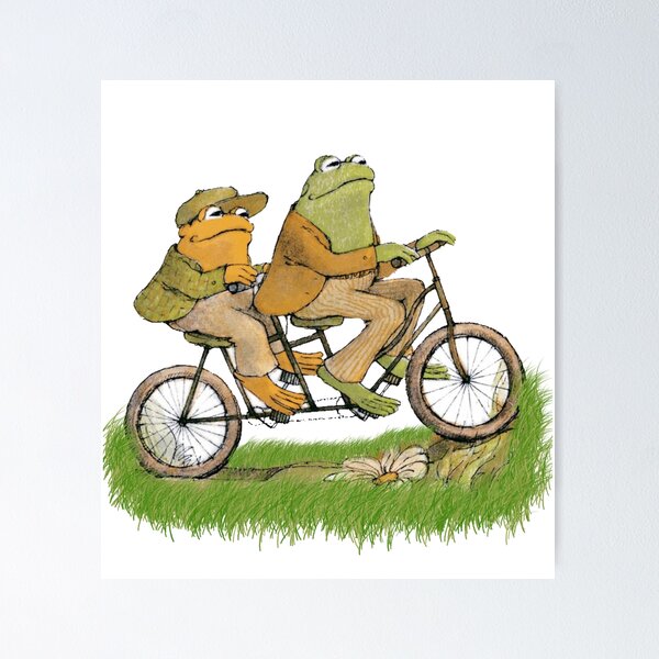 "frog and toad on the bike" Poster for Sale by WhyNotStore | Redbubble