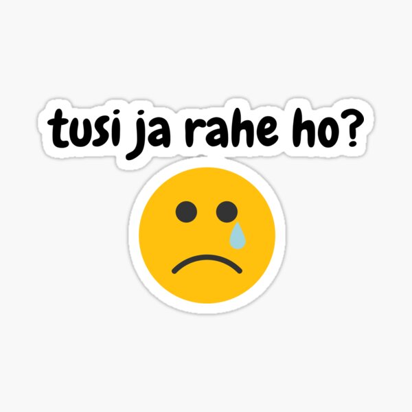 "Tusi Ja Rahe Ho? Sad" Sticker for Sale by cuttingroomprty | Redbubble