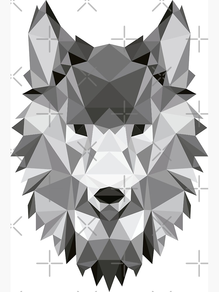 "Polygonal wolf head" Poster by origamishop | Redbubble