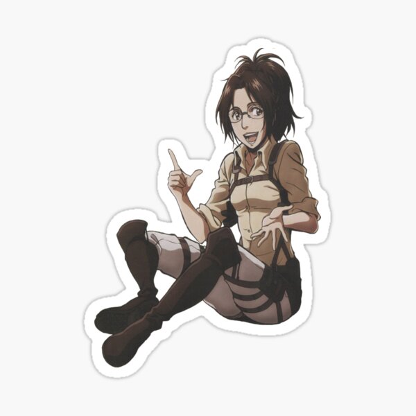 "Hange" Sticker for Sale by Yusuflakhdar | Redbubble