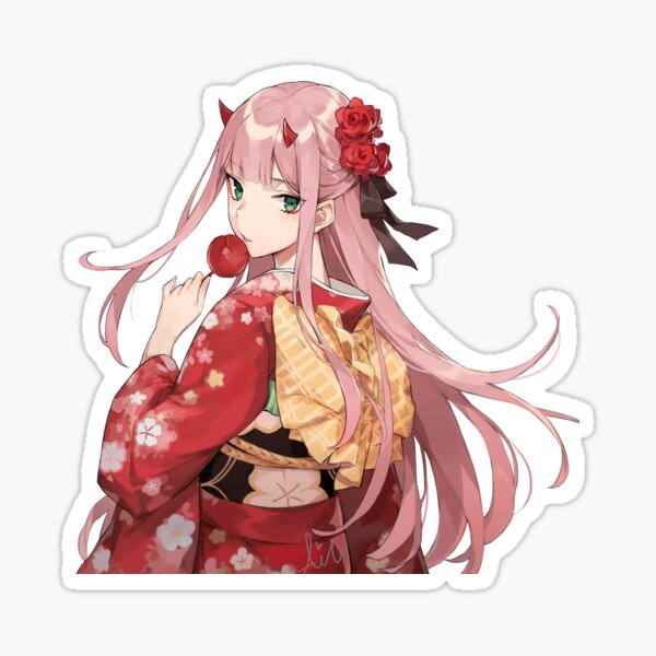 "Zero two" Sticker by Weebhup | Redbubble