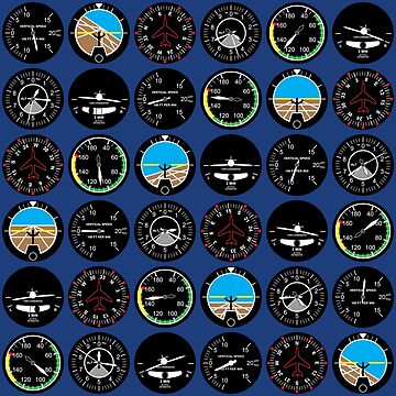 "Flight Instruments" Sticker for Sale by robyriker | Redbubble