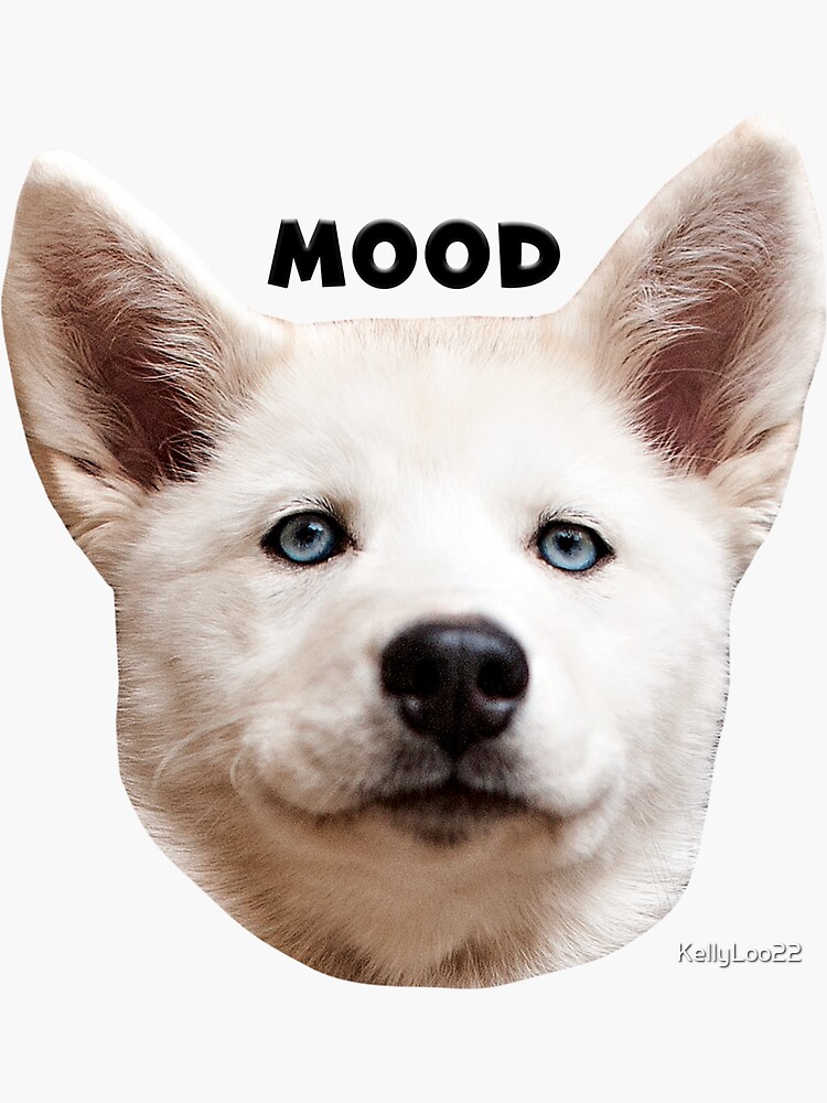"Grumpy Husky Puppy Mood" Sticker for Sale by KellyLoo22 | Redbubble