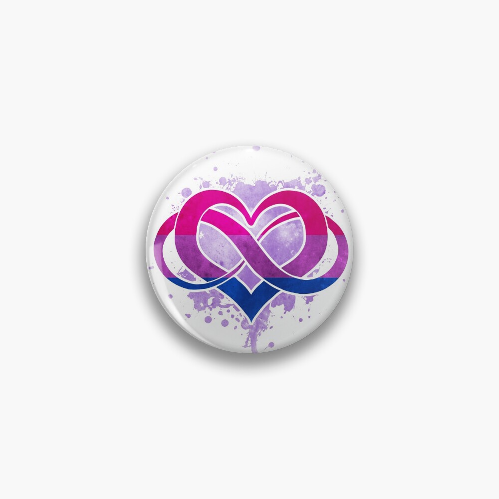 Bi Flag - Poly Heart - LGBT Symbol | Pin