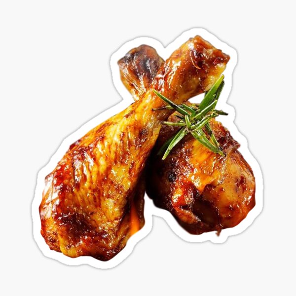 "BBQ or Grilled Chicken Legs" Sticker for Sale by Darcy777 | Redbubble