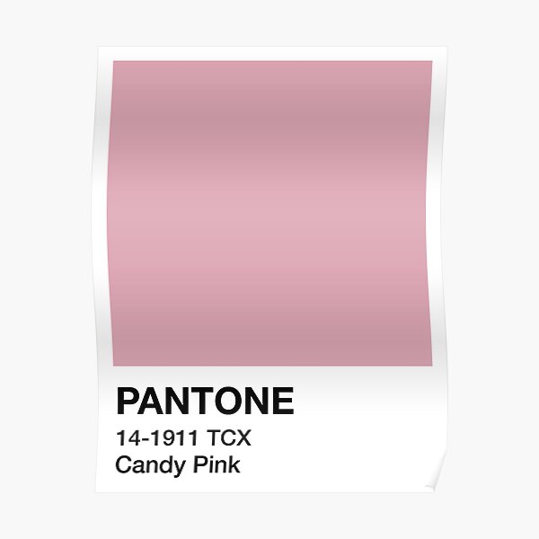 "Pantone Candy Pink" Poster for Sale by piastrelli | Redbubble