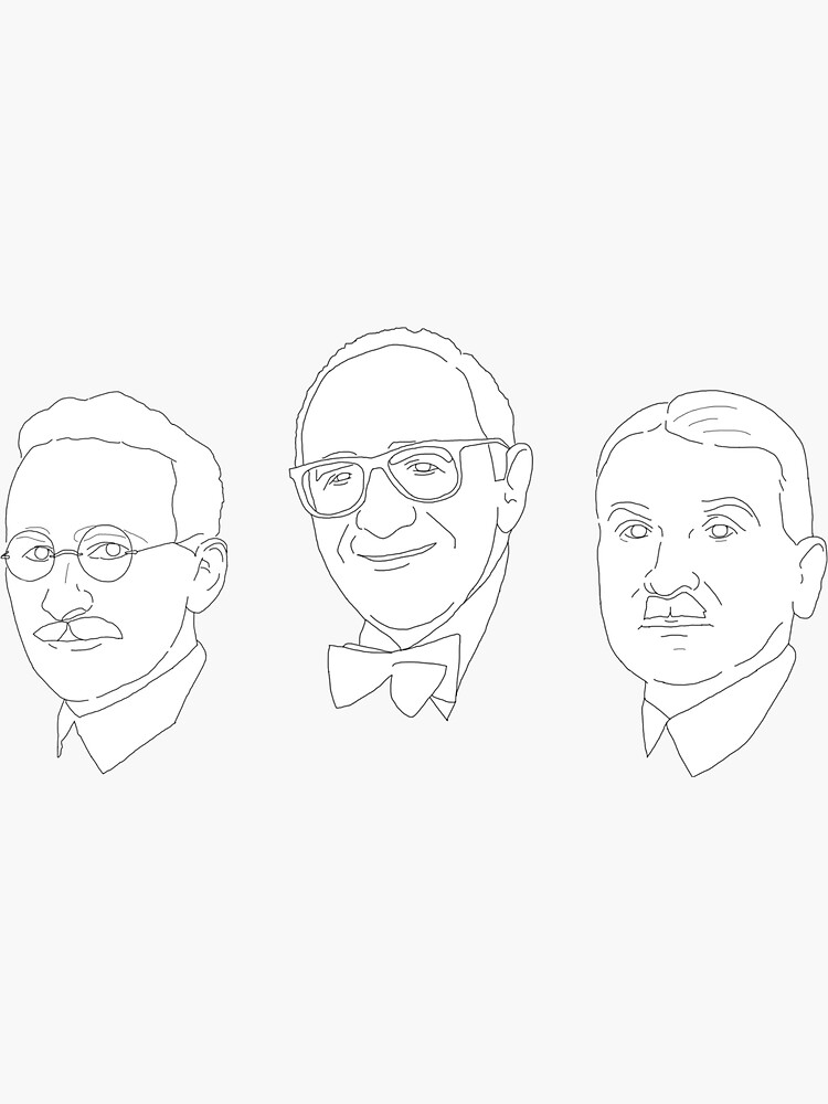 "Hayek, Rothbard, & Mises" Sticker for Sale by LibertynGin | Redbubble