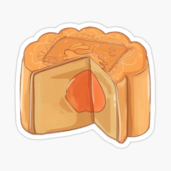 "月餅 (Mooncake)" Sticker for Sale by Legumesoup | Redbubble