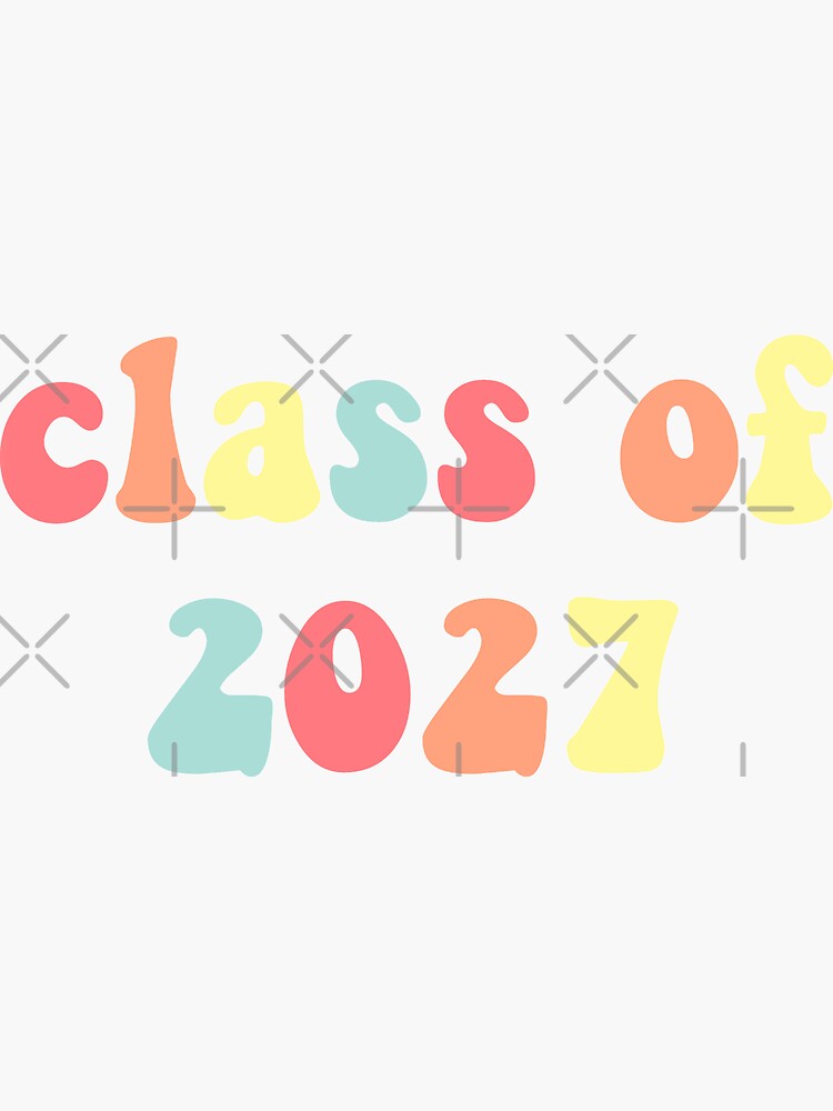 "class of 2027" Sticker for Sale by Anna Guzzo | Redbubble