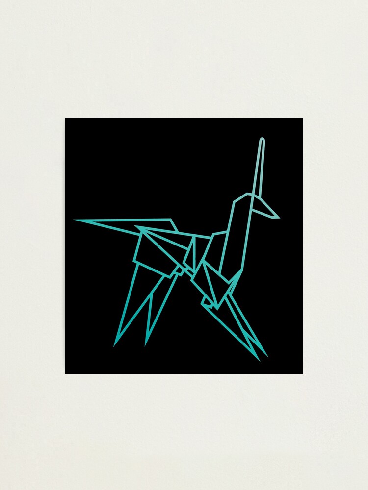 "Blue Blade Runner Origami Unicorn" Photographic Print for Sale by ...