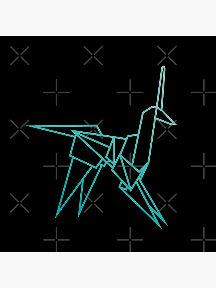 "Blue Blade Runner Origami Unicorn" Coasters (Set of 4) for Sale by ...