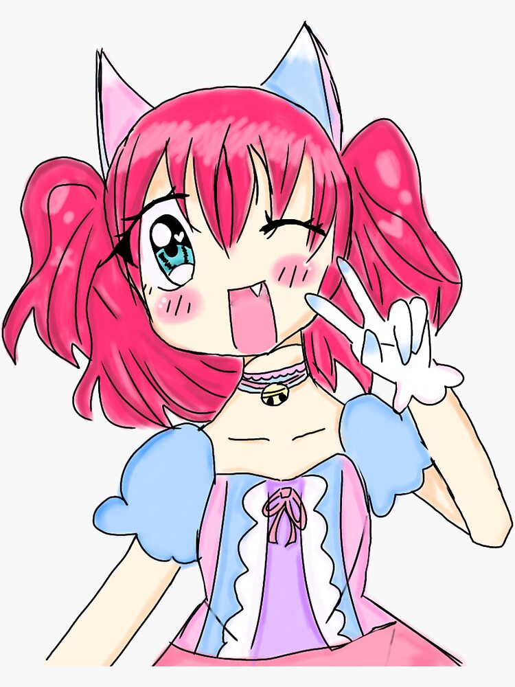 "Kawaii cat girl Ruby~nyan!" Sticker by Curepeach | Redbubble