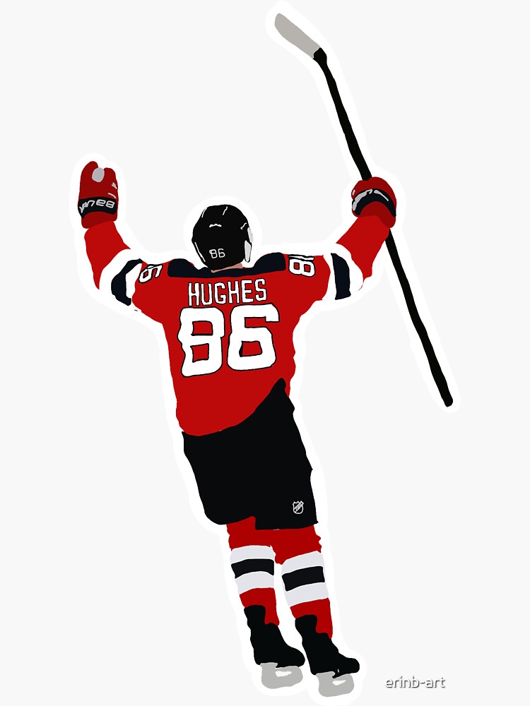 "Jack Hughes " Sticker for Sale by erinb-art | Redbubble