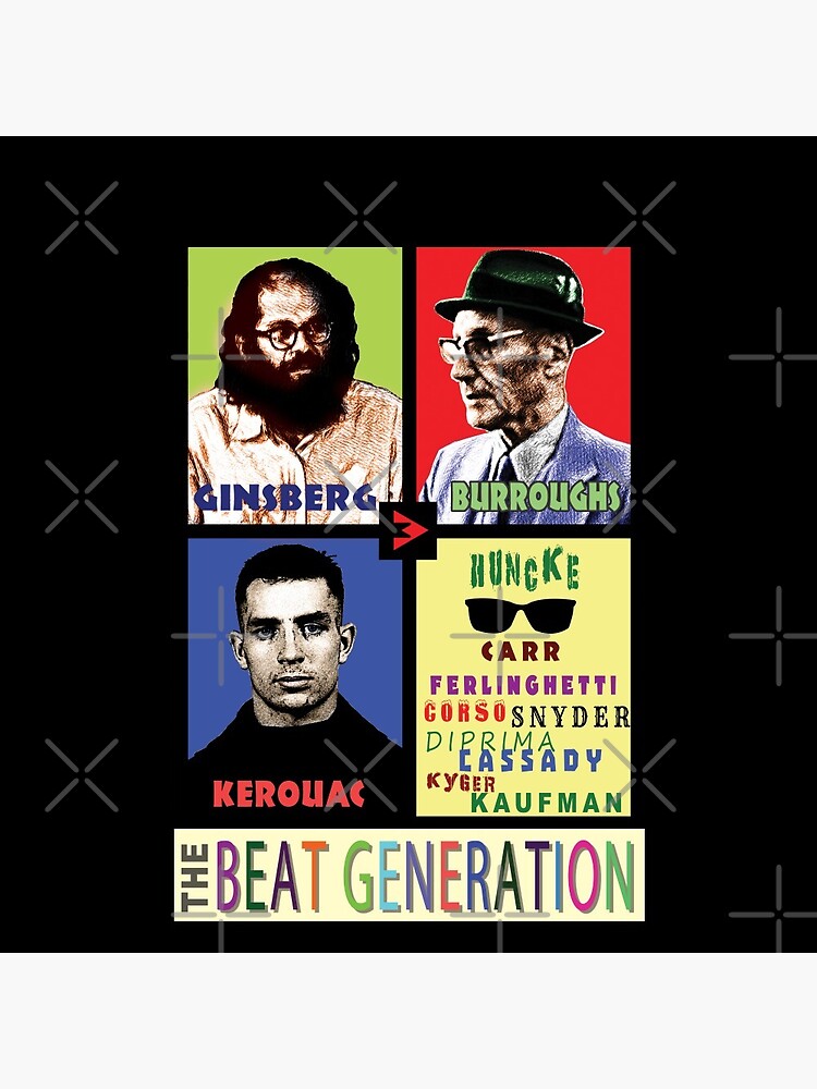 "Ginsberg, Burroughs, Kerouac, and the Beat Generation" Pin for Sale by ...
