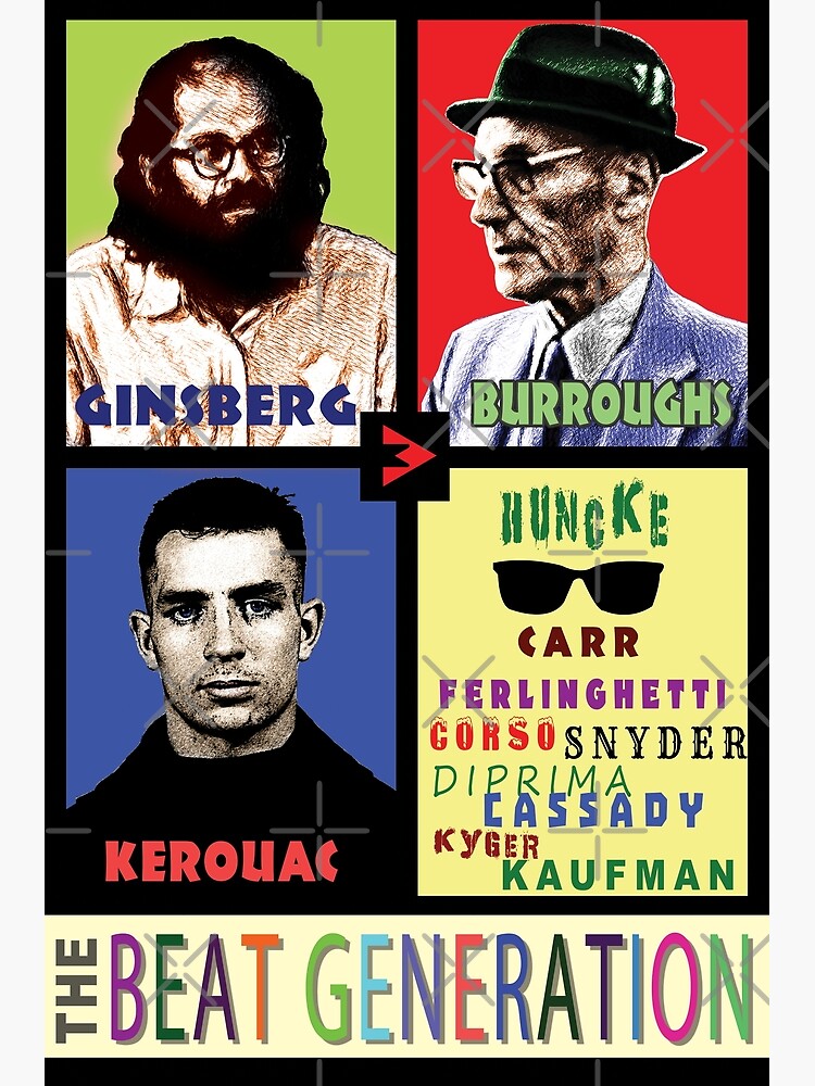Ginsberg, Burroughs, Kerouac, and the Beat Generation Premium Matte ...