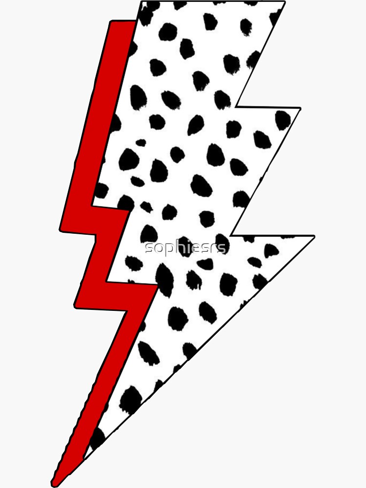 "red lightning bolt" Sticker for Sale by sophiesrs | Redbubble