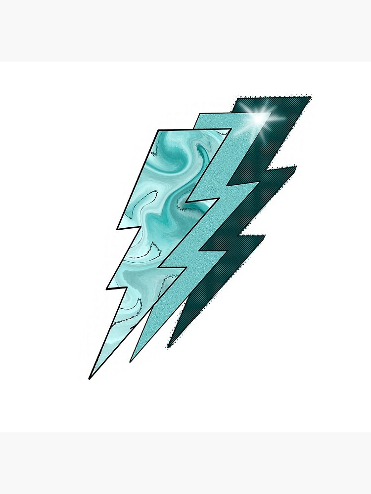 "Blue Lightening Bolt Sticker" Poster by Sarabeth26 | Redbubble