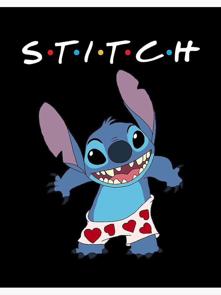"Cute friend stitch people gift for fans happy" Art Board Print for ...