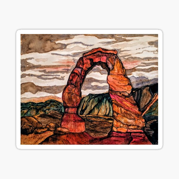 "Delicate Arch" Sticker by BlueHare | Redbubble
