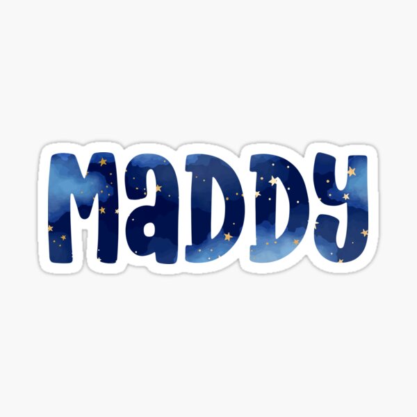 "Maddy name" Sticker for Sale by A-Personalised | Redbubble
