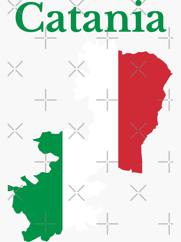 Pegatina «Mapa de la provincia de Catania, provincia italiana.» de ...
