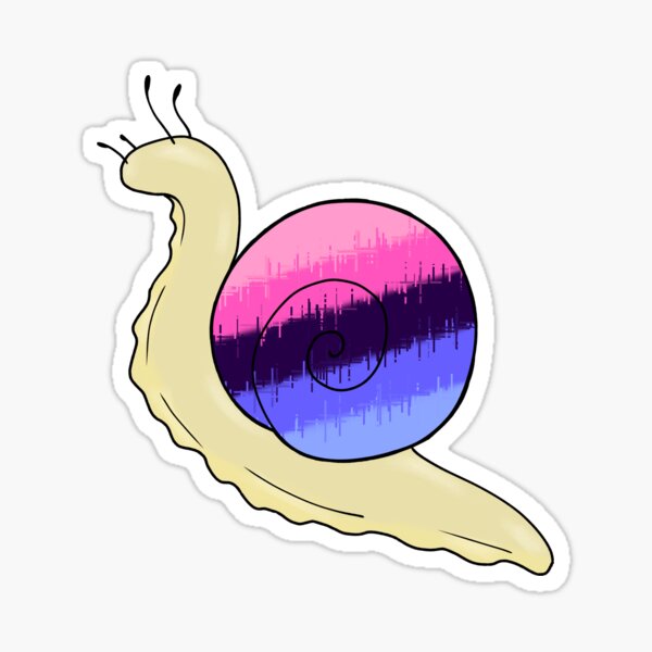 "Omnisexual Snail" Sticker for Sale by SkeletalReigns | Redbubble