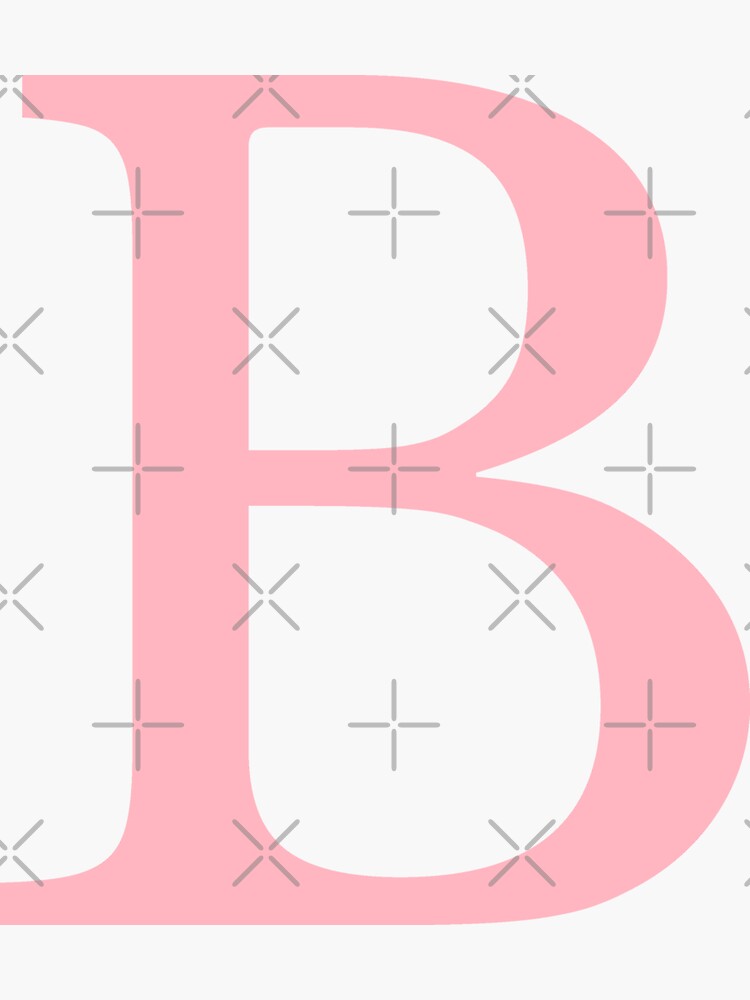 "Letter B - Light Pink Color" Sticker for Sale by FunStudio | Redbubble