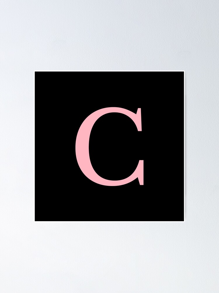 "Letter C - Light Pink Color" Poster for Sale by FunStudio | Redbubble