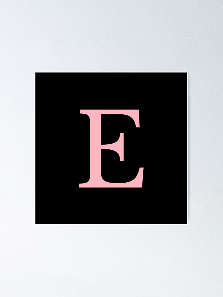 "Letter E - Light Pink Color" Poster by FunStudio | Redbubble