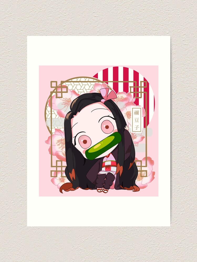 "Smol!Nezuko" Art Print by kimmigawa | Redbubble