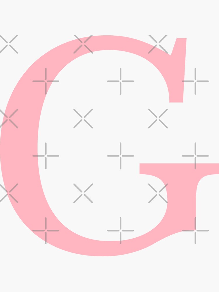 "Letter G - Light Pink Color" Sticker for Sale by FunStudio | Redbubble