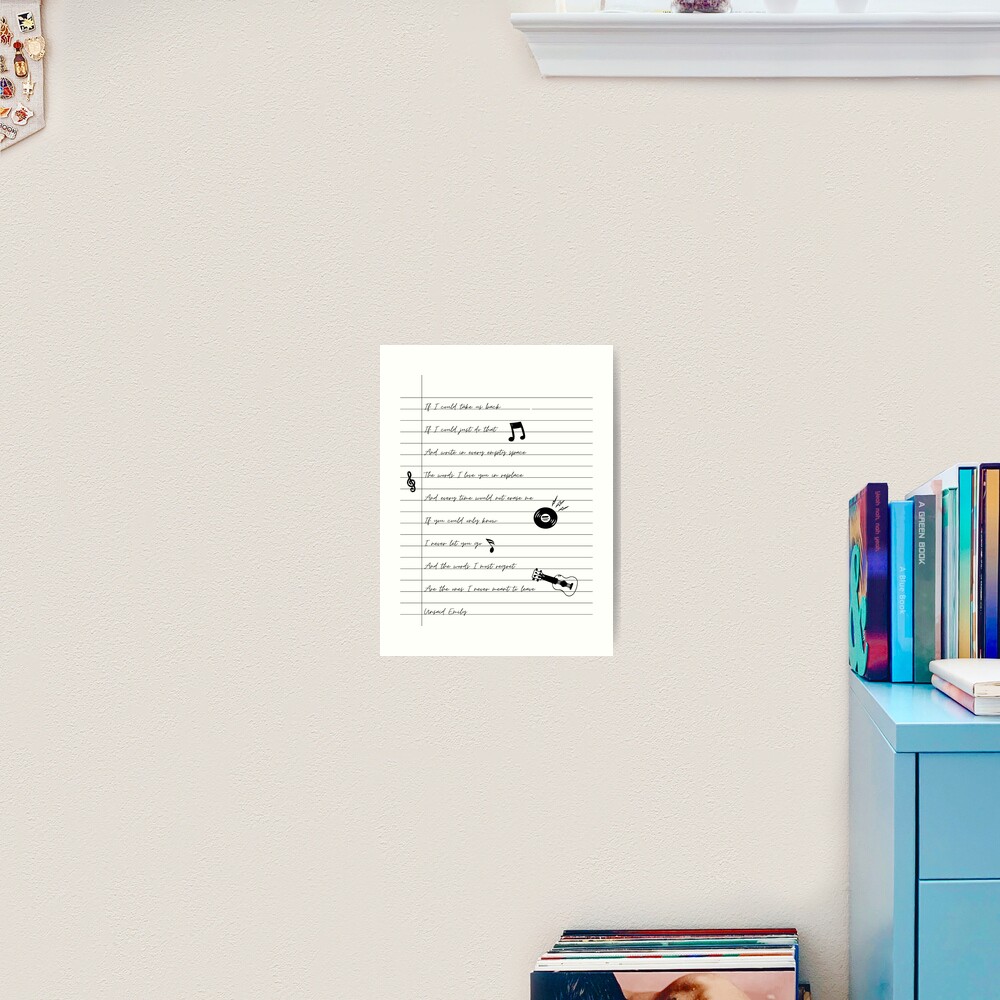 "unsaid Emily lyrics letter with doodle julie and the phantoms" Art ...