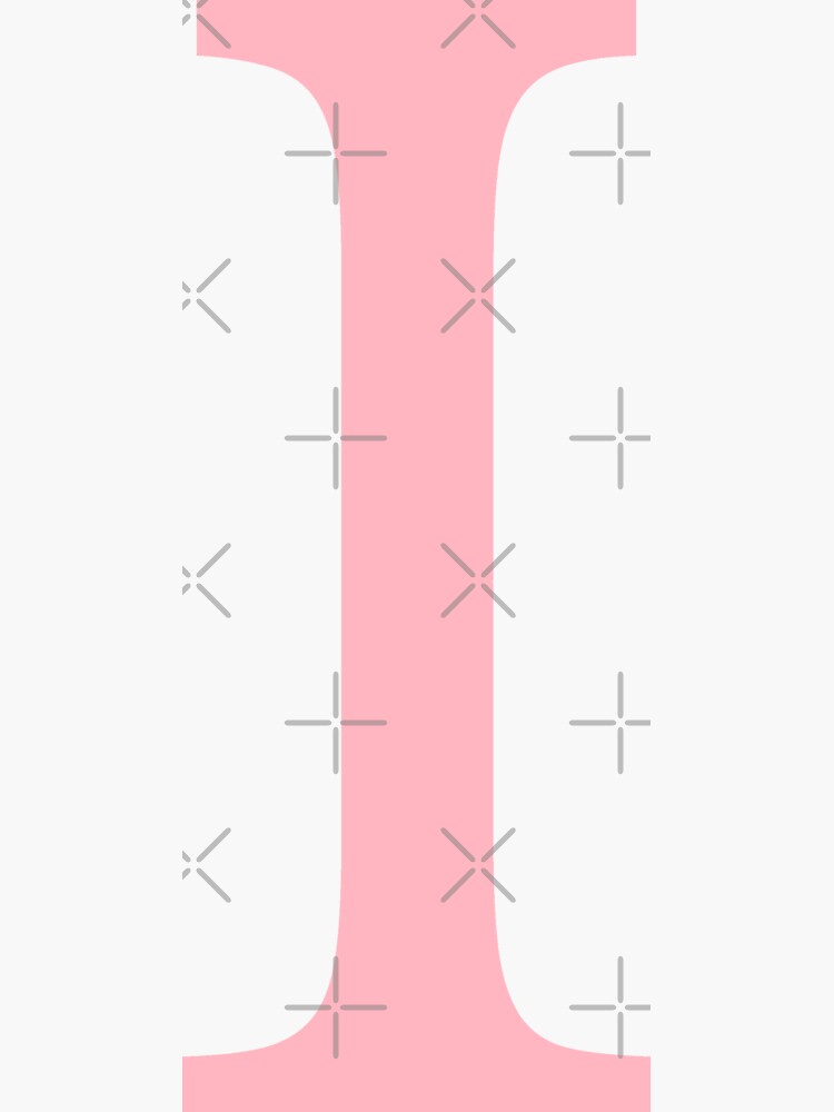 Pegatina «Letra I - Color rosa claro» de FunStudio | Redbubble