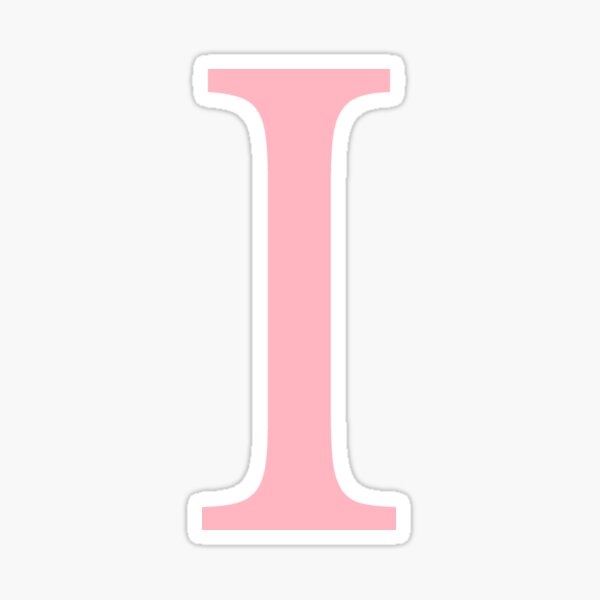 Pegatina «Letra I - Color rosa claro» de FunStudio | Redbubble