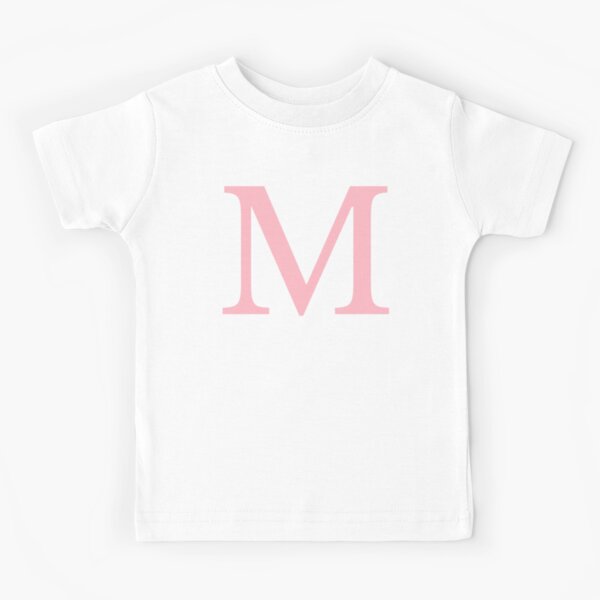 "Letter M - Light Pink Color" Kids T-Shirt for Sale by FunStudio ...