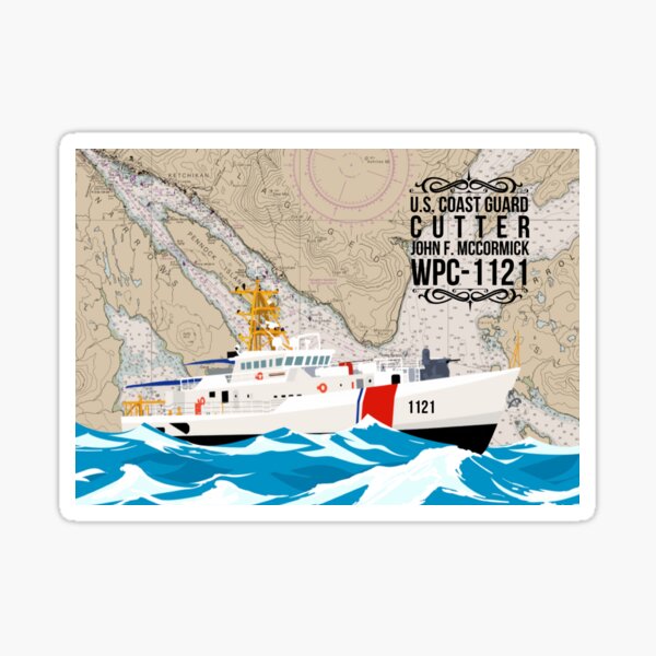"Chart Art - Coast Guard Cutter John F McCormick" Sticker for Sale by ...