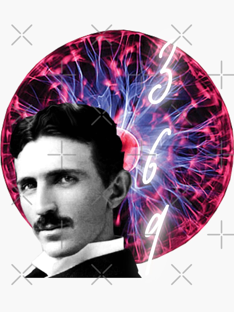 "Nikola Tesla 369 " Sticker by GleamingGiant | Redbubble