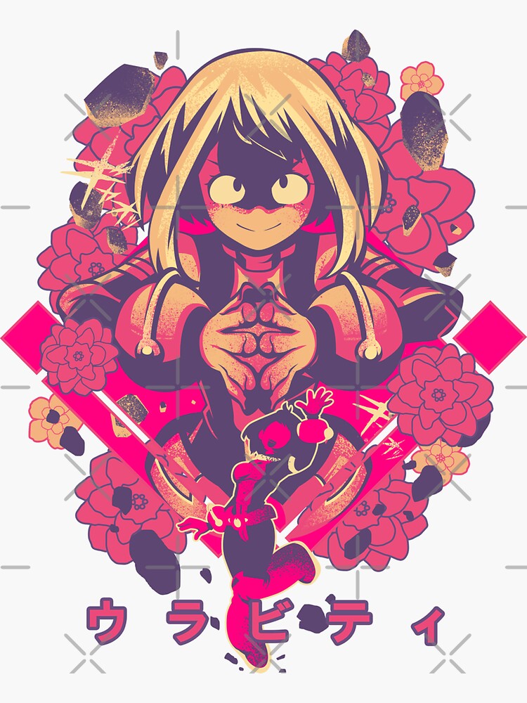 "Uraraka Uravity v2" Sticker by Heisenburgerz | Redbubble