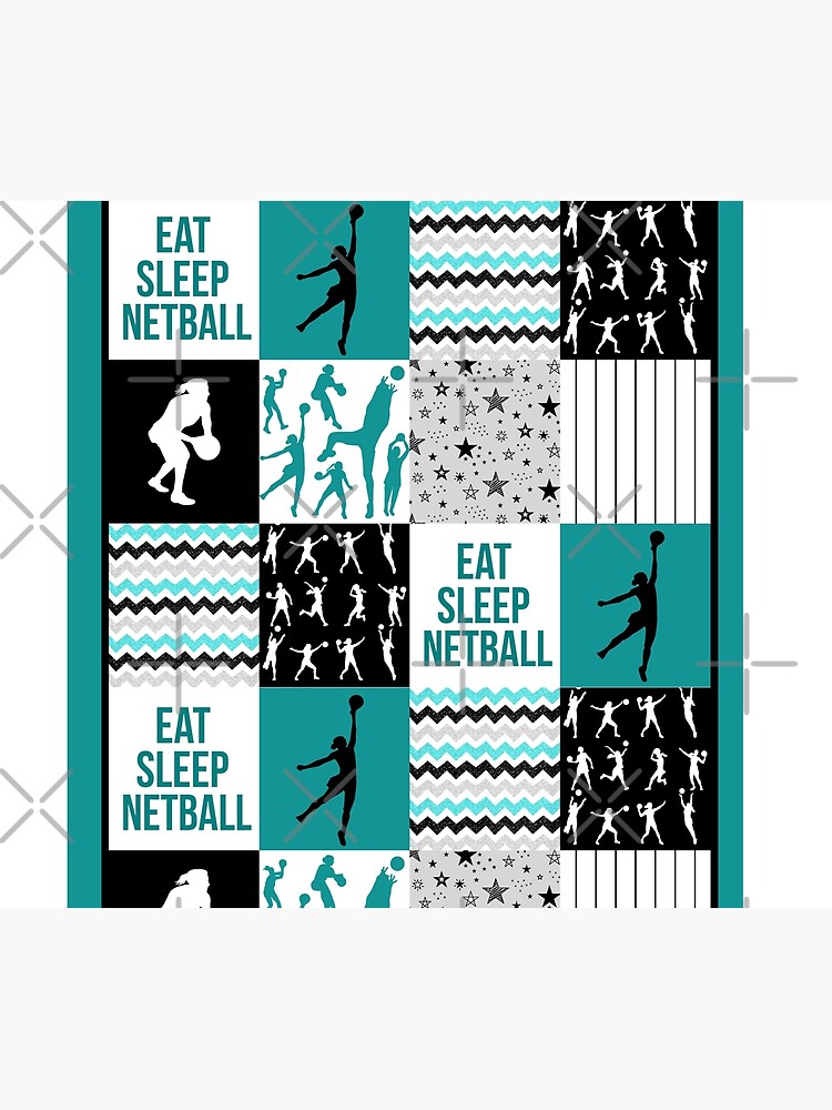 "Netball Shape Pattern Purple Gift for Netball Lovers" Throw Blanket ...