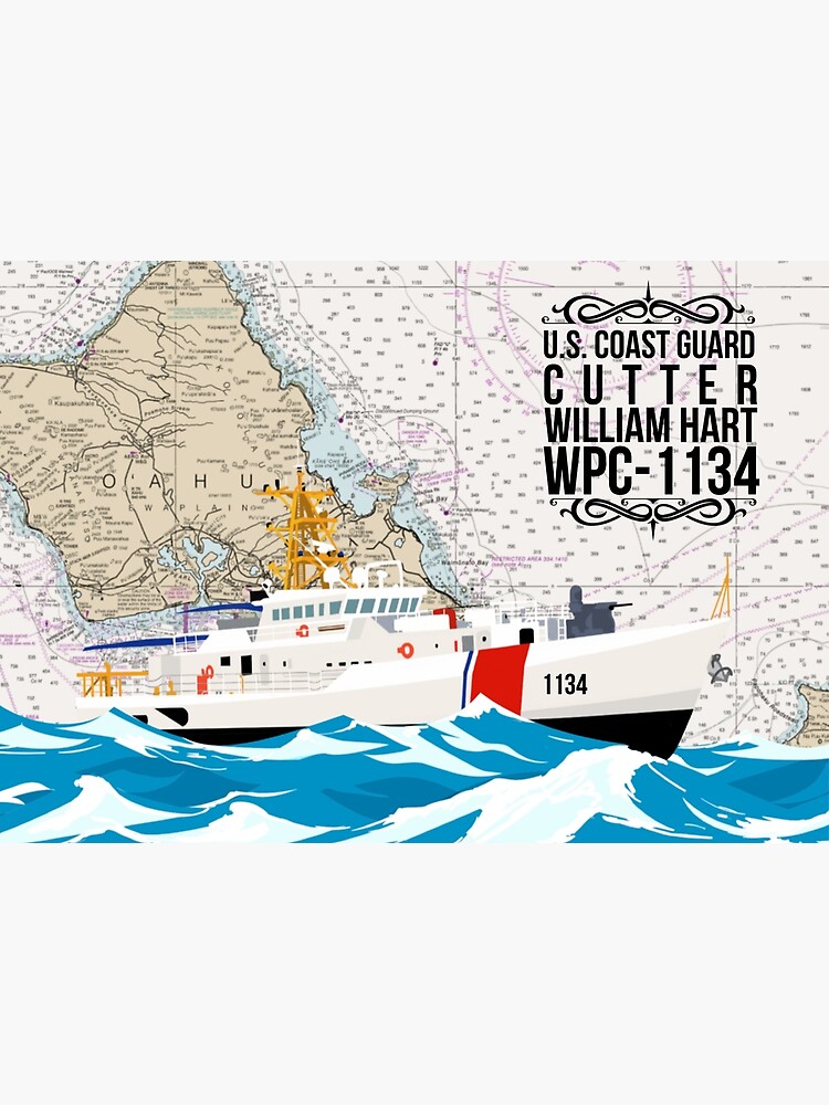 "Chart Art - Coast Guard Cutter William Hart" Poster for Sale by ...